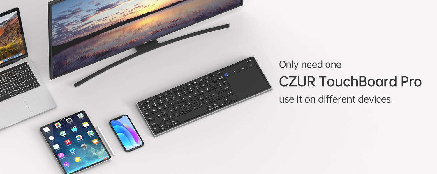 CZUR Wireless Bluetooth Touchpad Keyboard - Ultra Slim, Rechargeable, – CZUR TECH